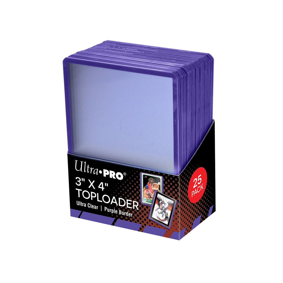 Ultra PRO 3" x 4" Purple Border Toploader 25ct