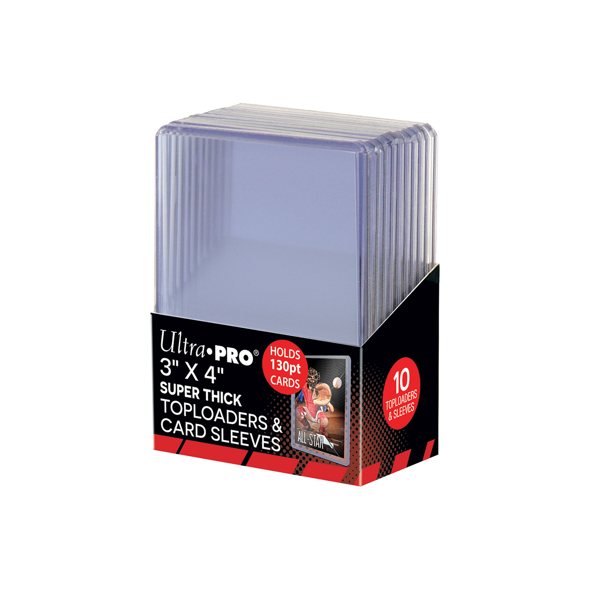 Ultra PRO 3" X 4" Super Thick 130PT Toploader with Thick Penny Sleeve