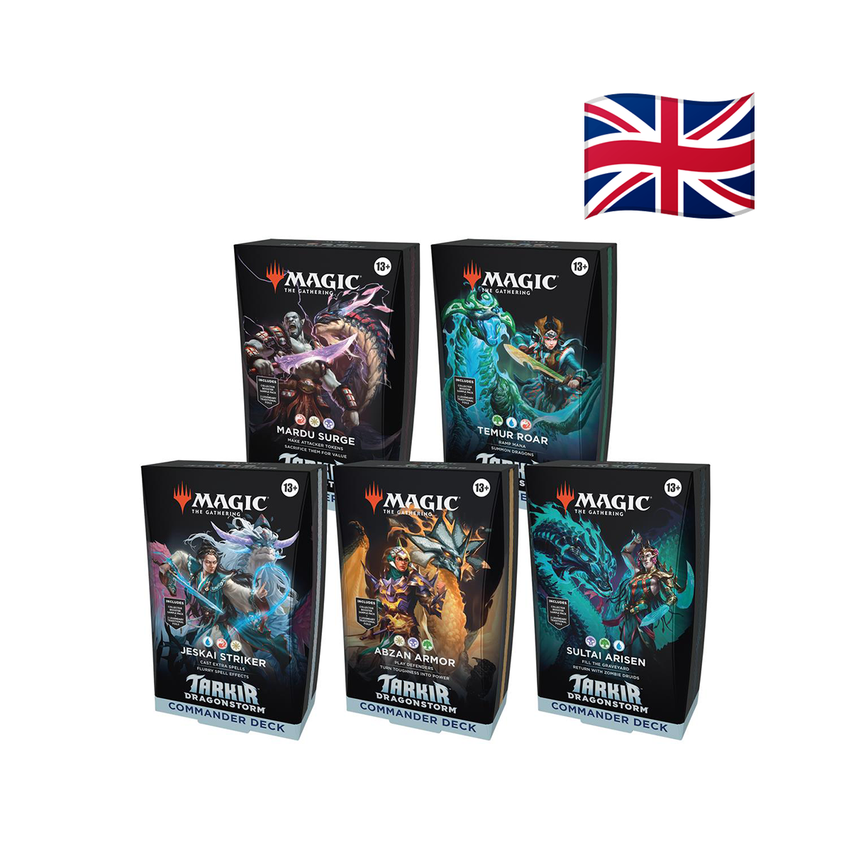 MTG - Tarkir: Dragonstorm Commander Deck Display (5 Decks) EN