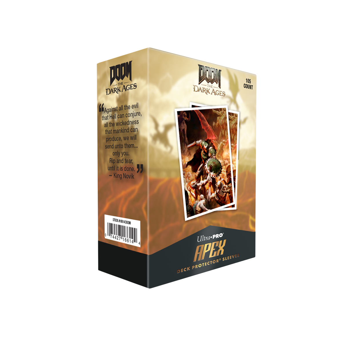 Ultra PRO DOOM 105ct APEX™ Deck Protector Sleeves 1 for Betehsda - Do