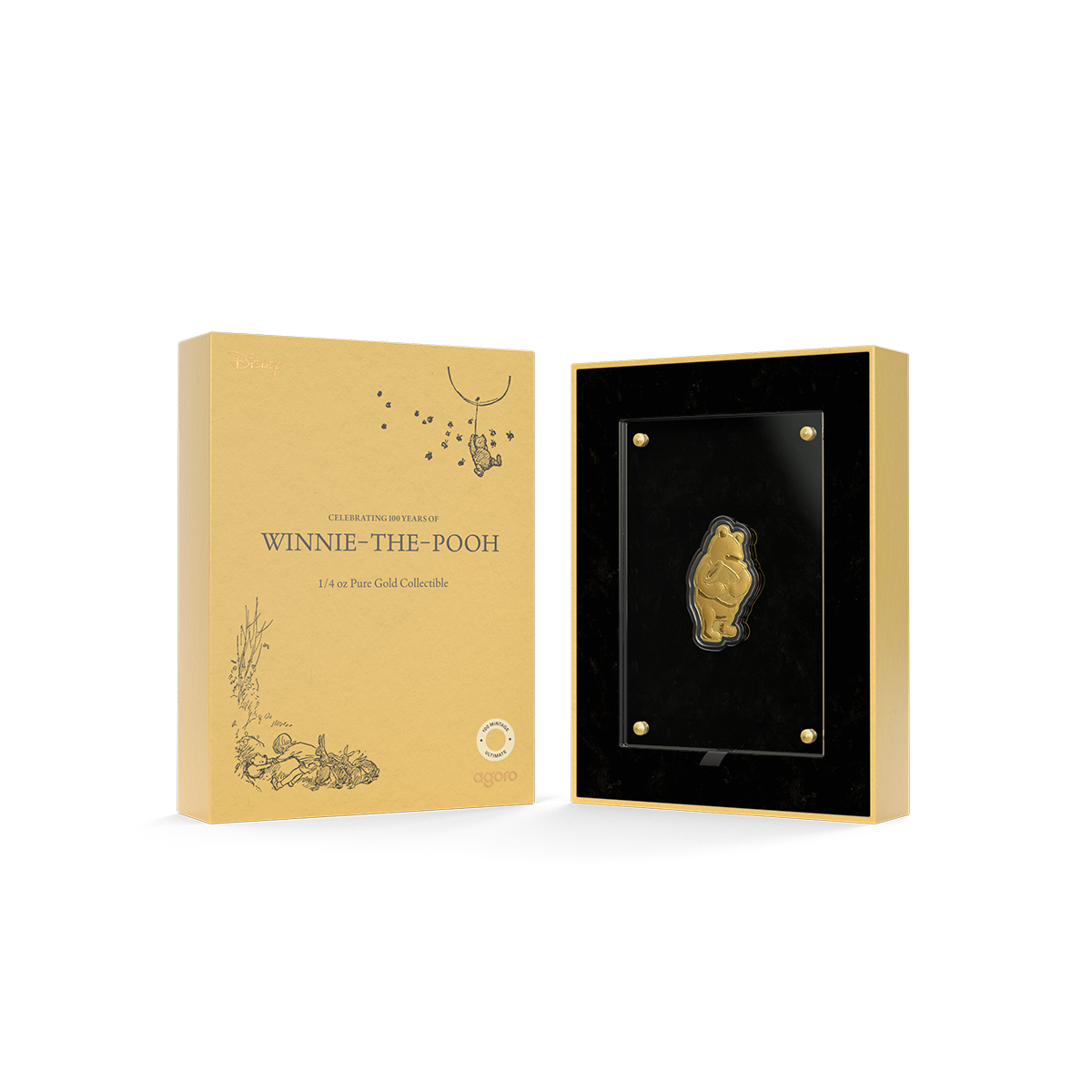 AGORO - Disney - Winnie the Pooh 100 Years Anniverary Coin - 1/4 oz G